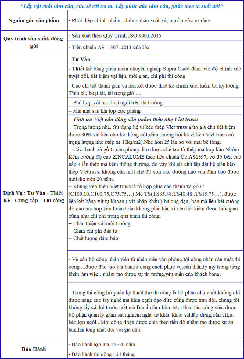 Khung kèo thép lợp mái ngói viettruss - Công ty thép Bình Nguyên